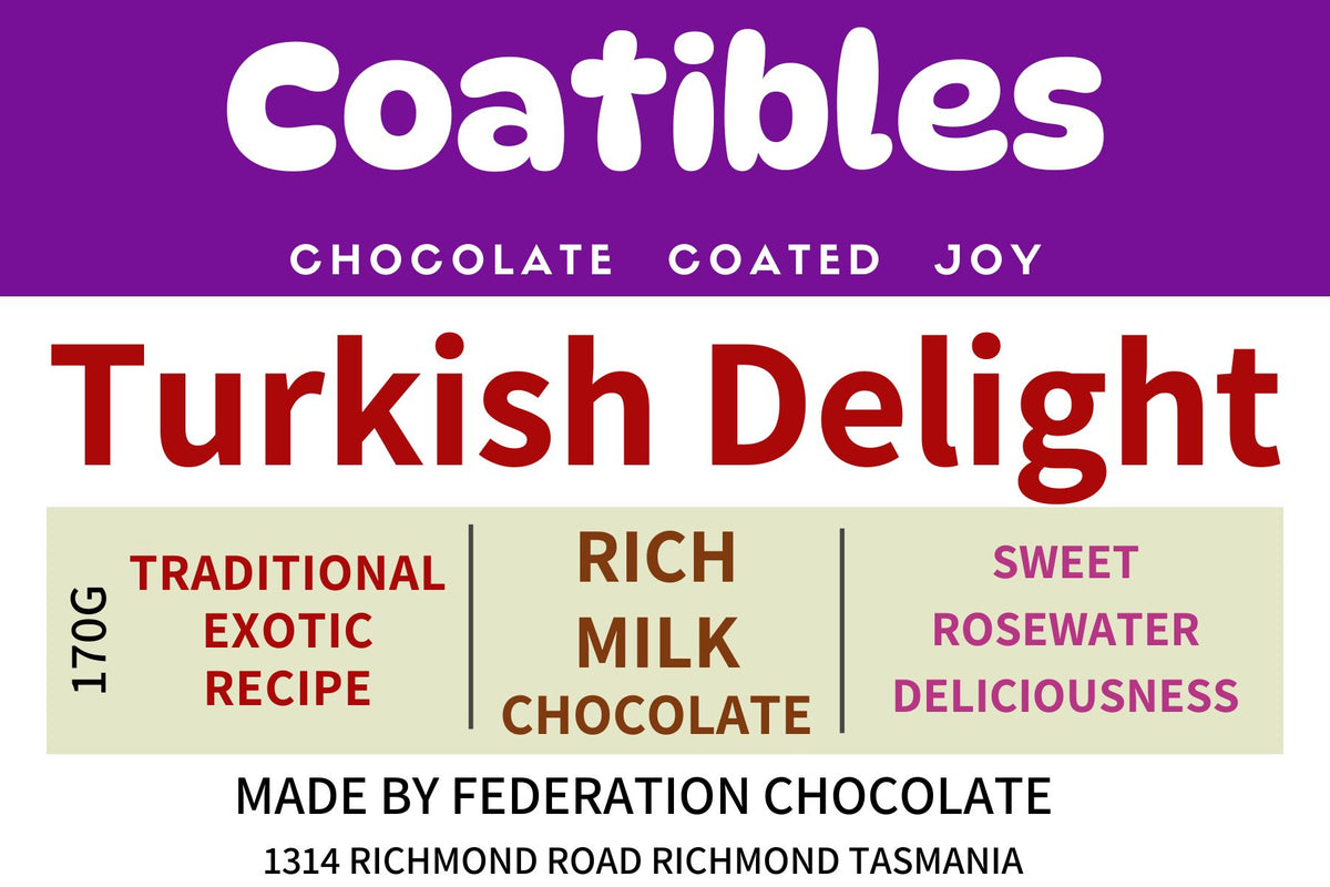 Coatibles - Turkish Delight - Milk Chocolate | Federation Artisan Chocolate